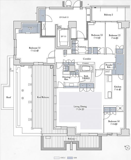 プラウド瀬田一丁目 type Lrb 間取り | マンション・一戸建て 理想の間取り探し！